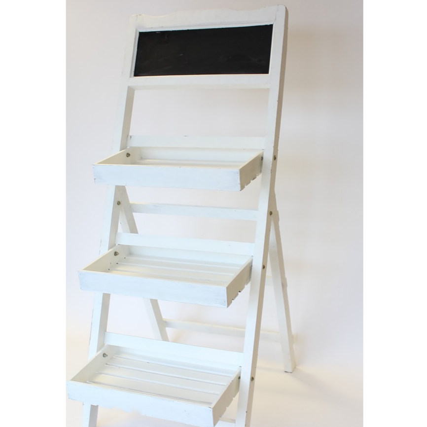 WHITE WOODEN DISPLAY STAND – littlepartyhireuk